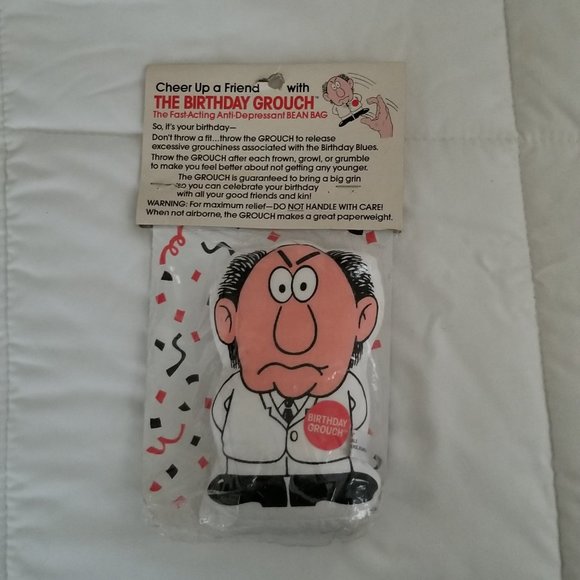 Other | The Birthday Grouch Bean Bag Gag Gift Nwt | Poshmark